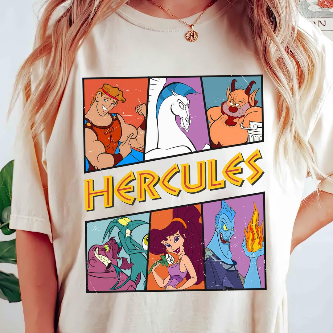 Retro Disney Hercules Group T-shirt, Hades Pegasus Megara Shirts ...