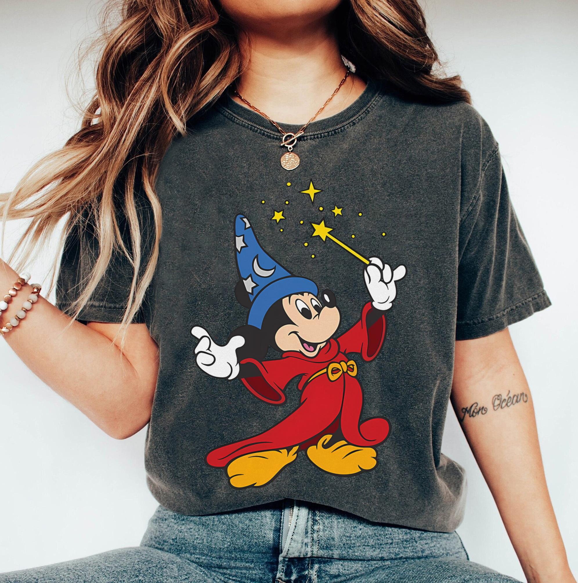 Disney Mickey Mouse Wizard T-shirt, Disneys Wizard Fantasia Shirts ...