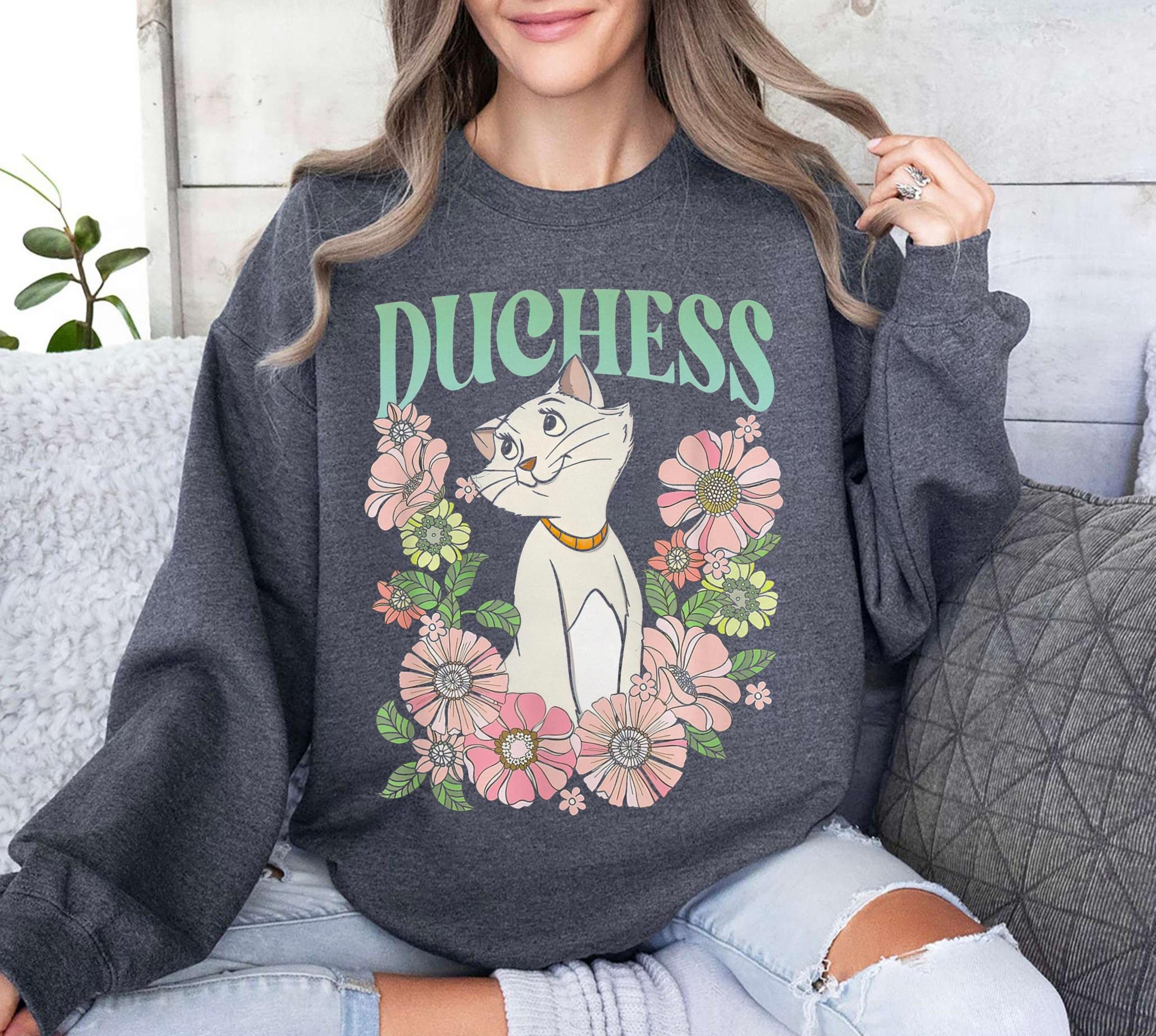 Retro the Aristocats Duchess Floral Shirt, Disey Cat Lover T-shirt ...