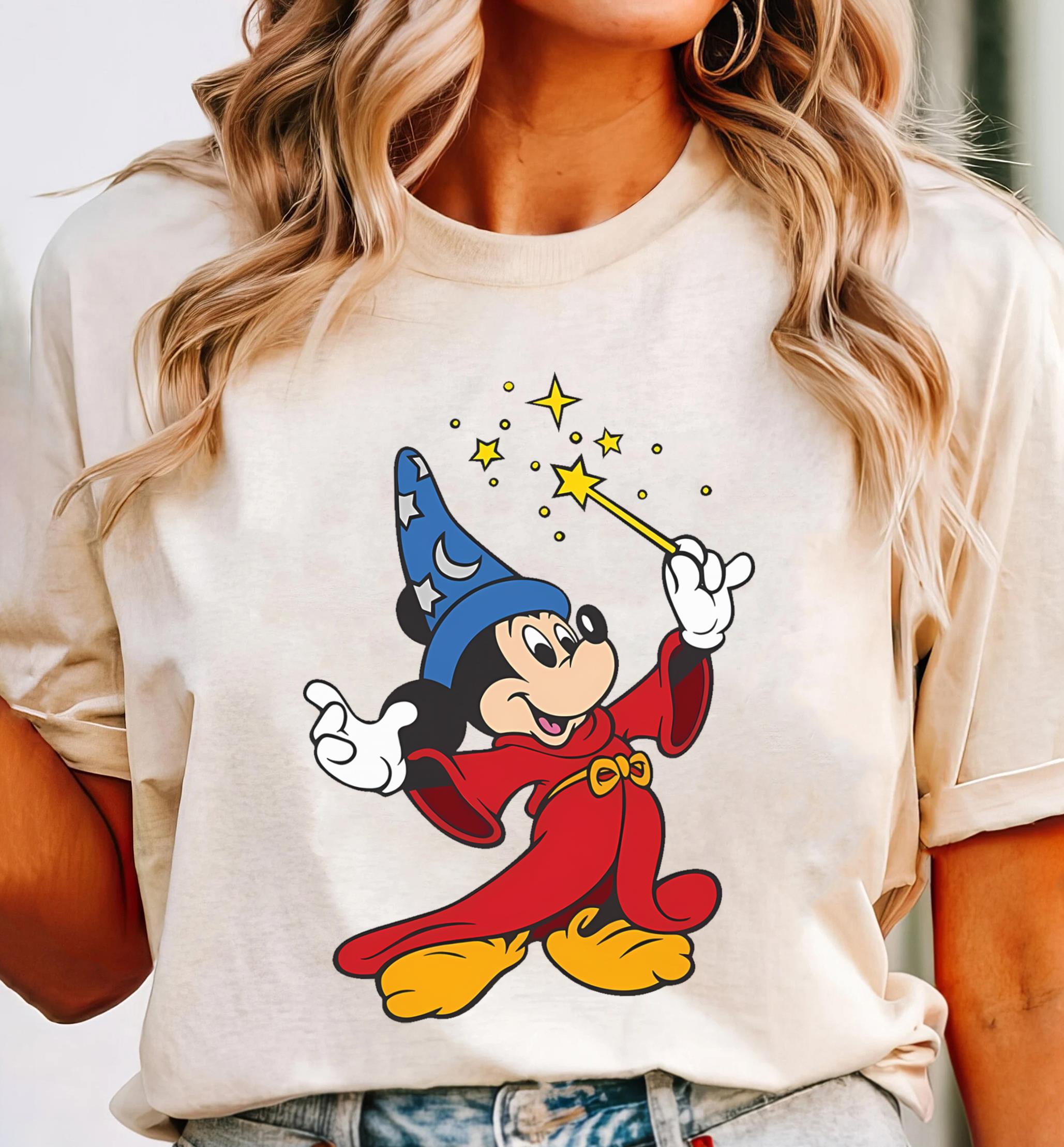 Disney Mickey Mouse Wizard T-shirt, Disneys Wizard Fantasia Shirts ...