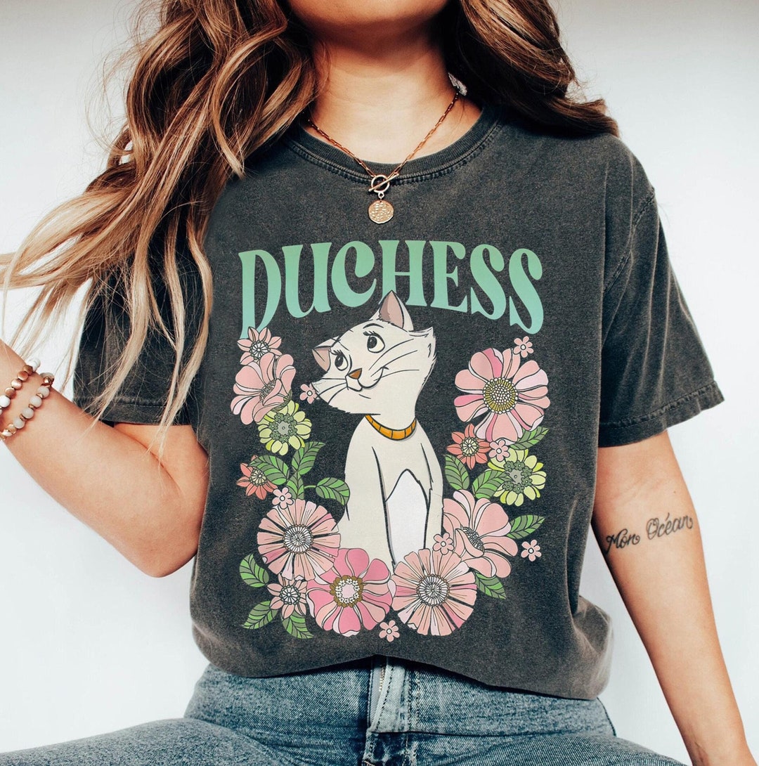 Retro the Aristocats Duchess Floral Shirt, Disey Cat Lover T-shirt ...