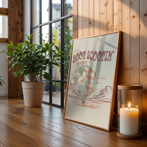 Boot Scootin' Boogie Western Country Dance Art Print Instant Digital ...