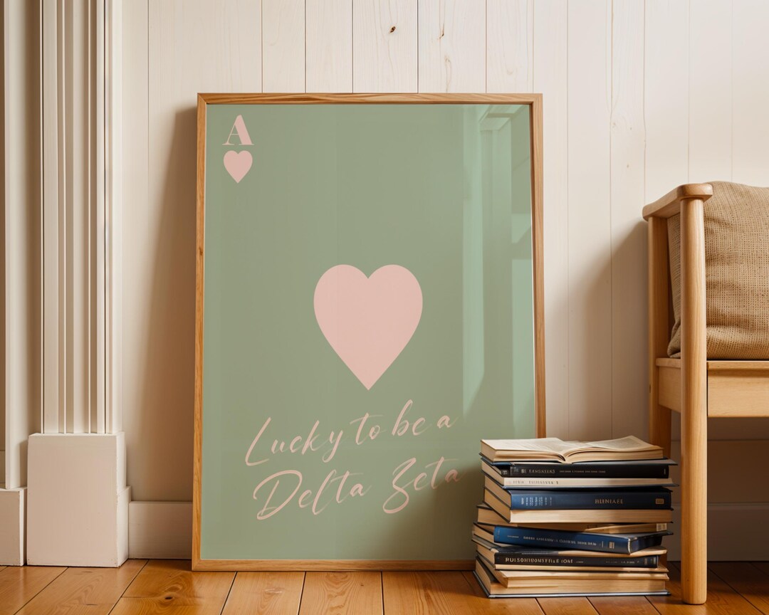 Delta Zeta Digital Print, Modern Sorority Decor DZ Print Poster Big ...