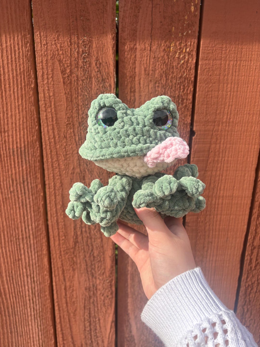Crochet Frog Plushie, Spring, Stuffed Animal, Amigurumi, Plushie, Frog ...