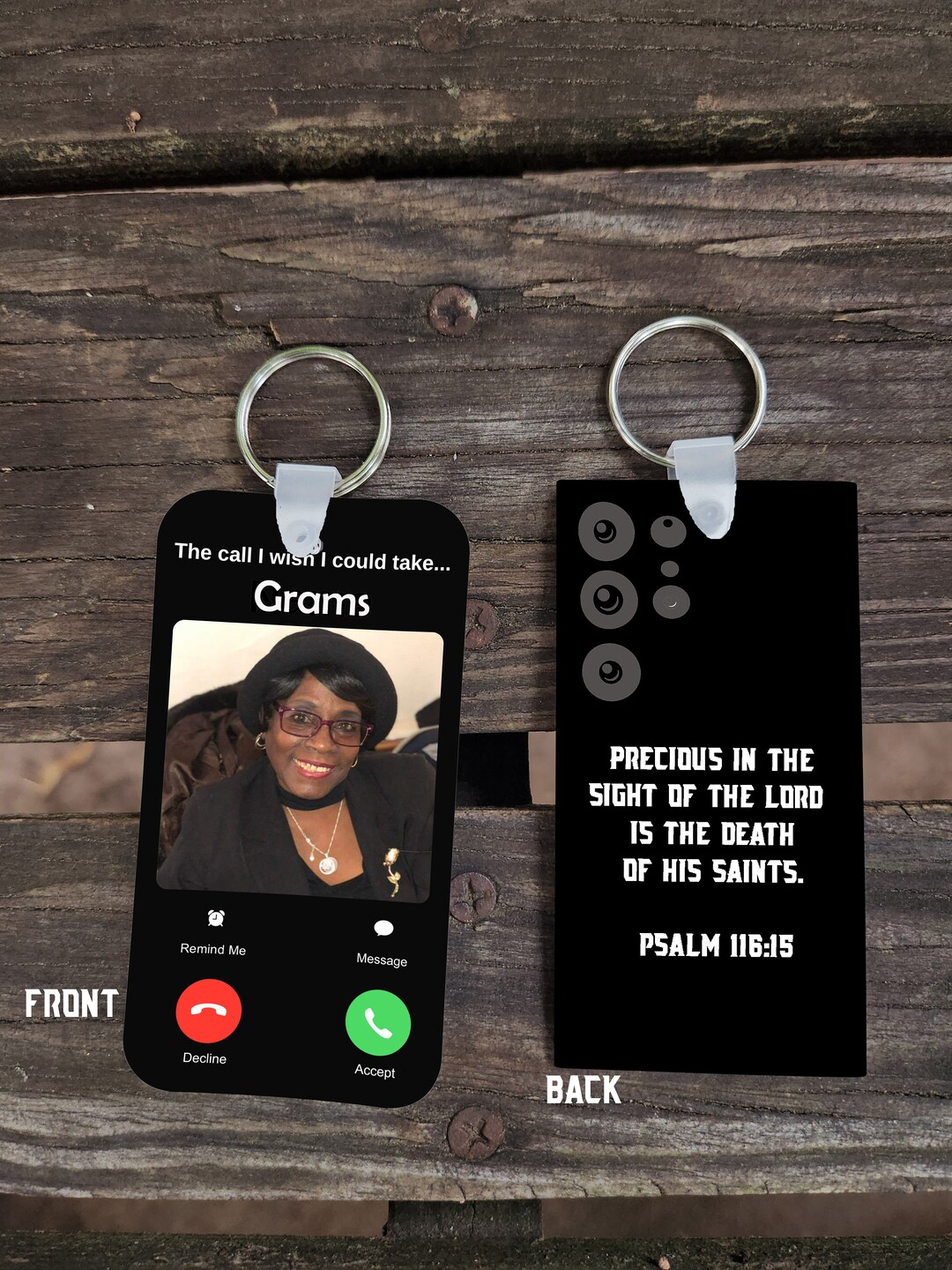 Personalized the Call I Wish I Could Make Keychains, Eternal Bond ...