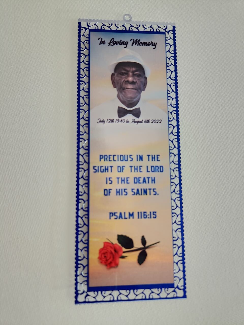 Personalized Memorial Bookmarks, Funeral Favors, Family Gifts and ...