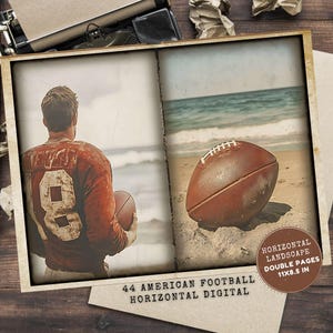 American Football Junk Journal Pages: Vintage Grunge Textures ...