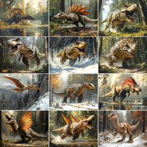 Dinosaur Junk Journal Kit: Vintage Jurassic Ephemera (digital Download ...