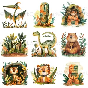 Cute Dinosaur Clipart PNG, Hand Drawn Watercolor T Rex Illustration for ...