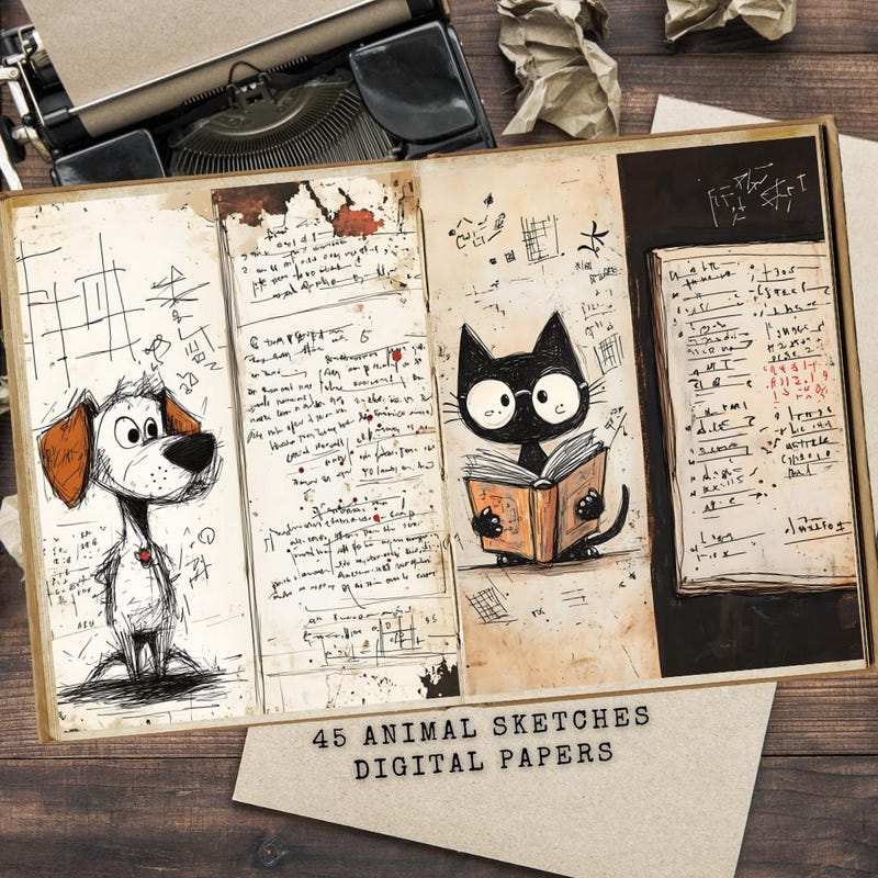 Digital Paper Animal - Etsy