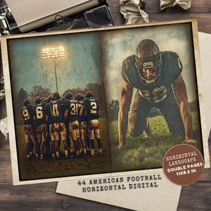 American Football Junk Journal Pages: Vintage Grunge Textures ...
