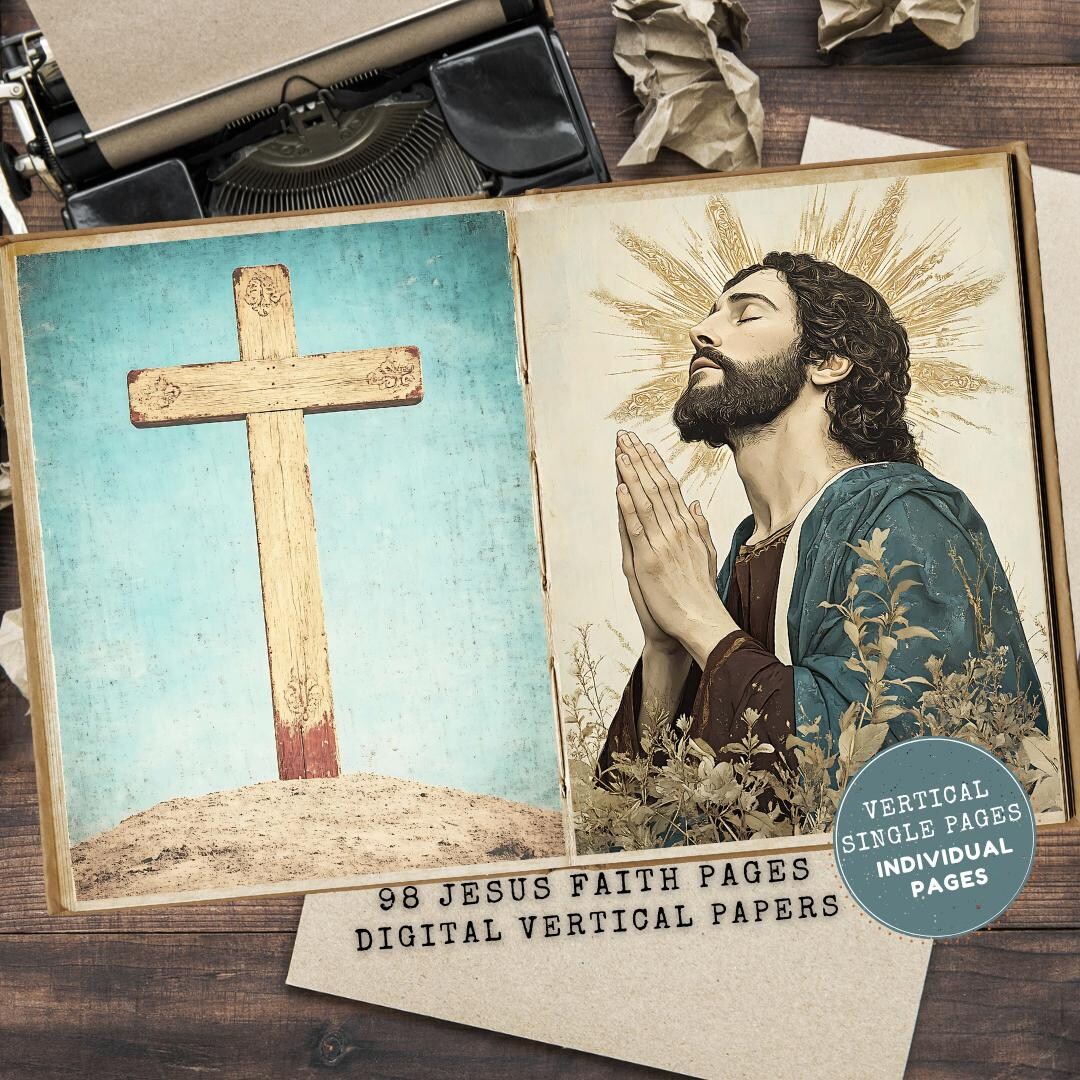 Jesus Junk Journal Theme: Vintage Christian Faith Pages Printable ...