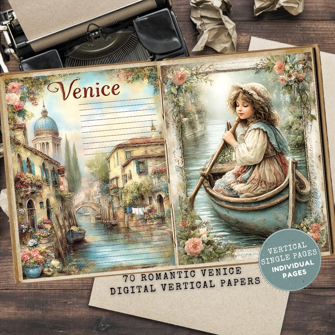 Venice Junk Journal Kit: Carnival Vintage Printable Ephemera (digital ...