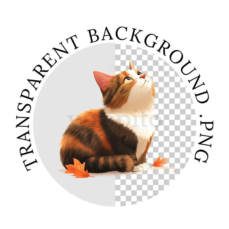 Autumn Cat Clipart PNG, Cute Ginger Cat With Fall Leaves, Cozy Autumn ...