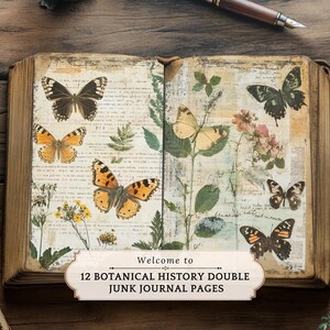 Naturalist Junk Journal Kit Printable, Botanical Journal Making Kit ...