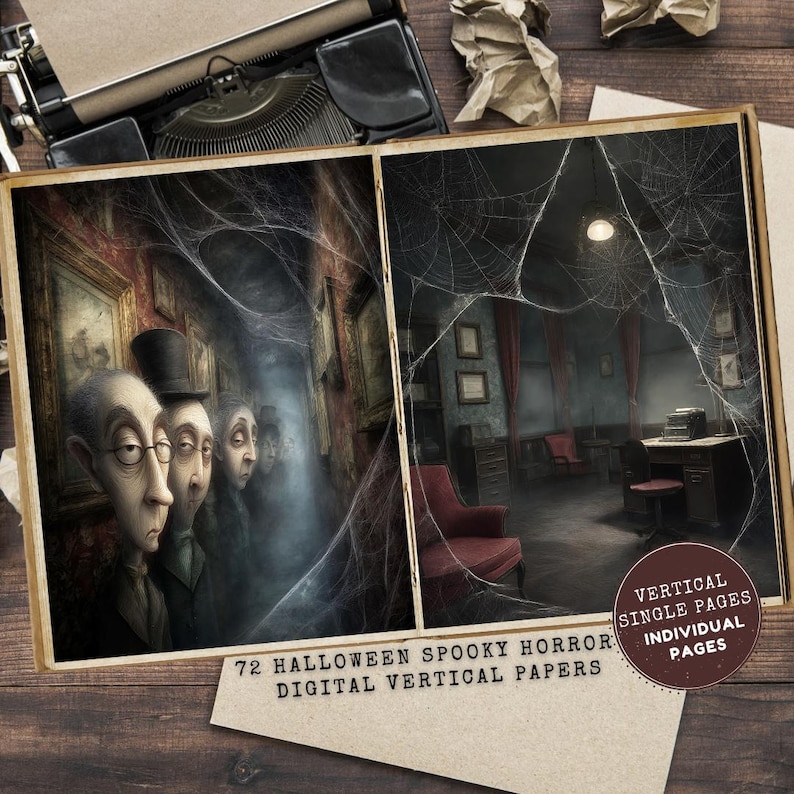 Goth Spooky Junk Journal: Creepy Printable Scrapbook Pages, Dark Horror ...