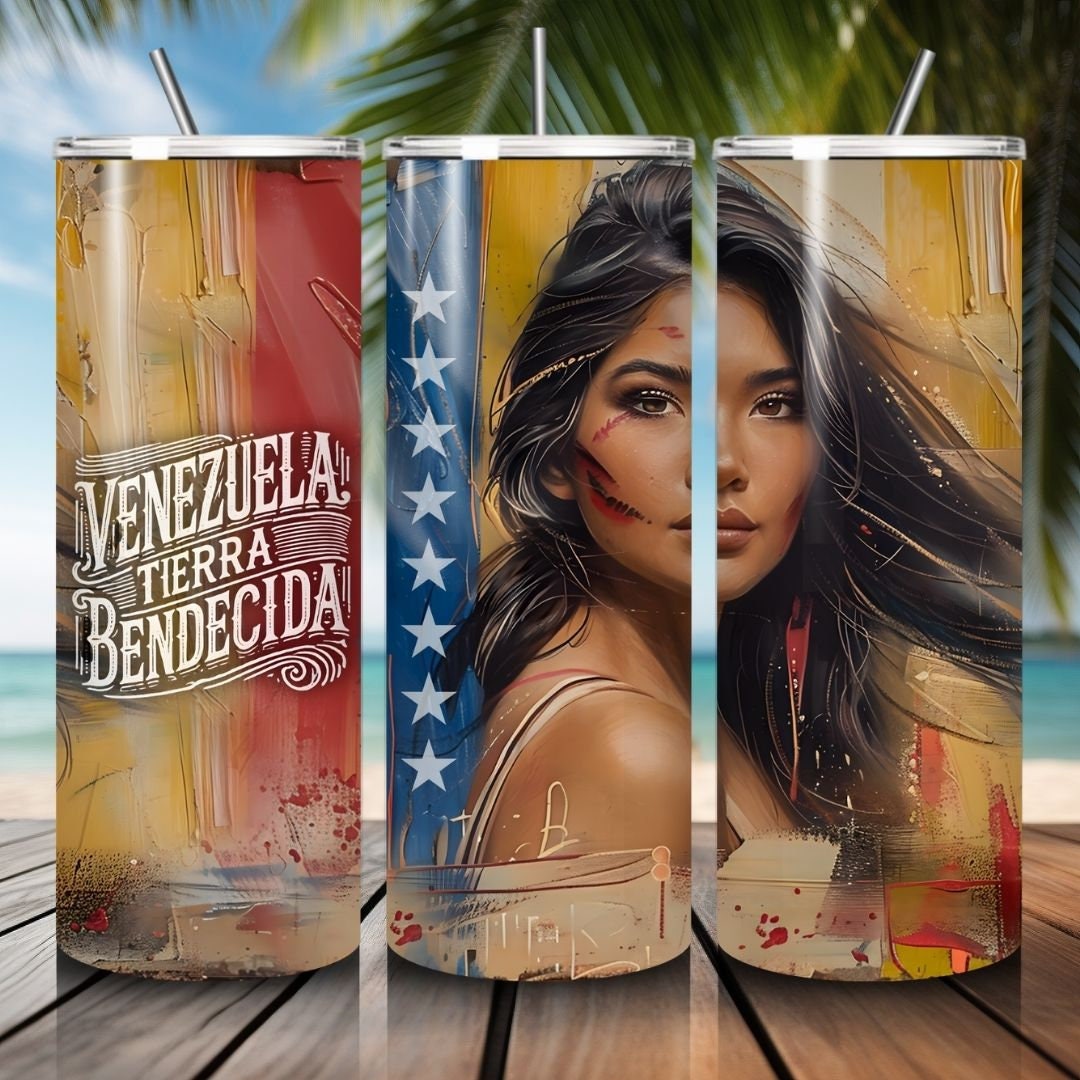Venezuela Digital Wrap for Skinny Tumbler 20 Oz, Venezuela Tumbler Wrap ...