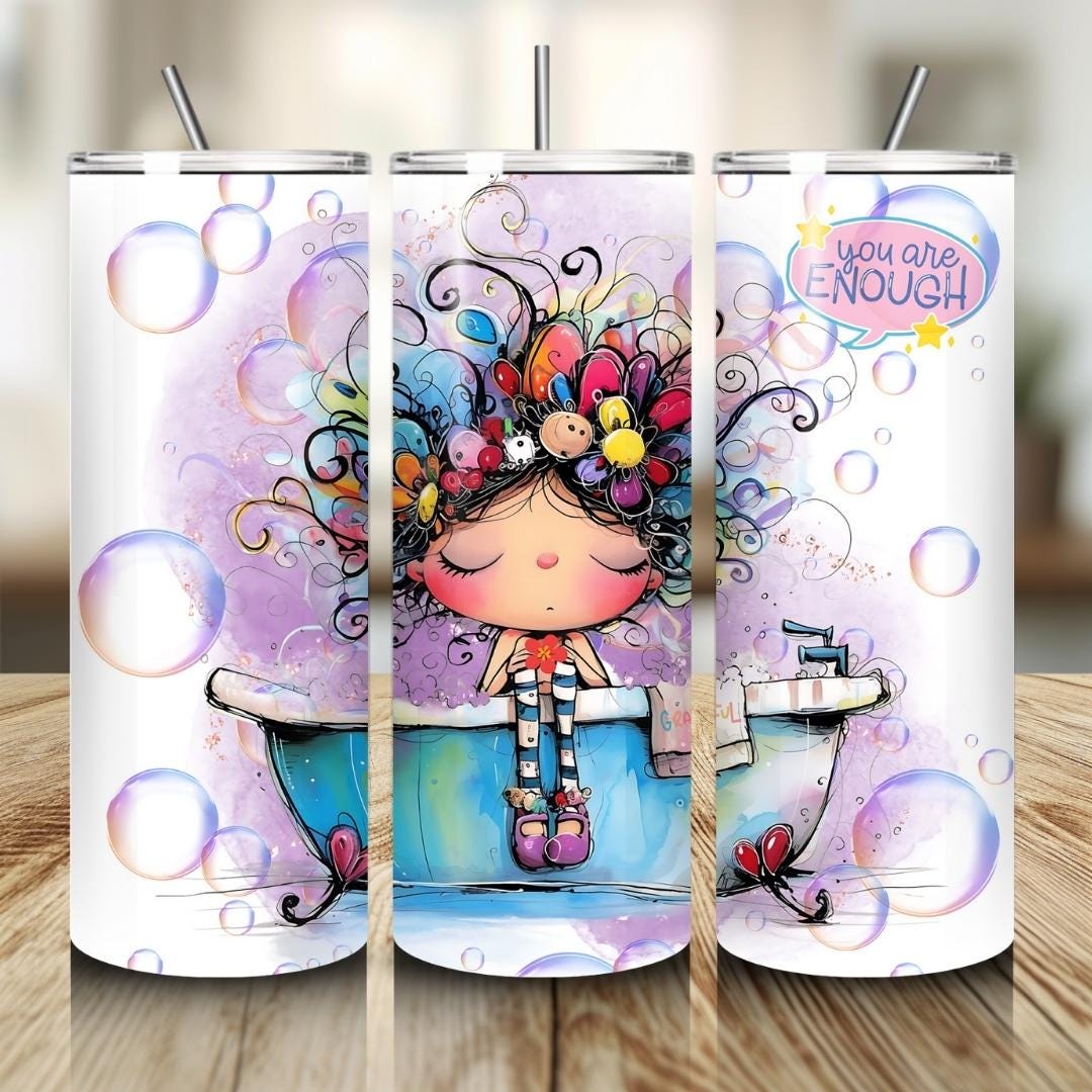 Cute Quirky Girl Tumbler Wrap Affirmations tumbler wrap bundle Positive ...