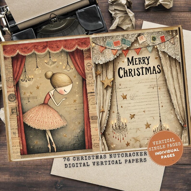 The Nutcracker Junk Journal Pages: Christmas Printable Quirky Ephemera ...