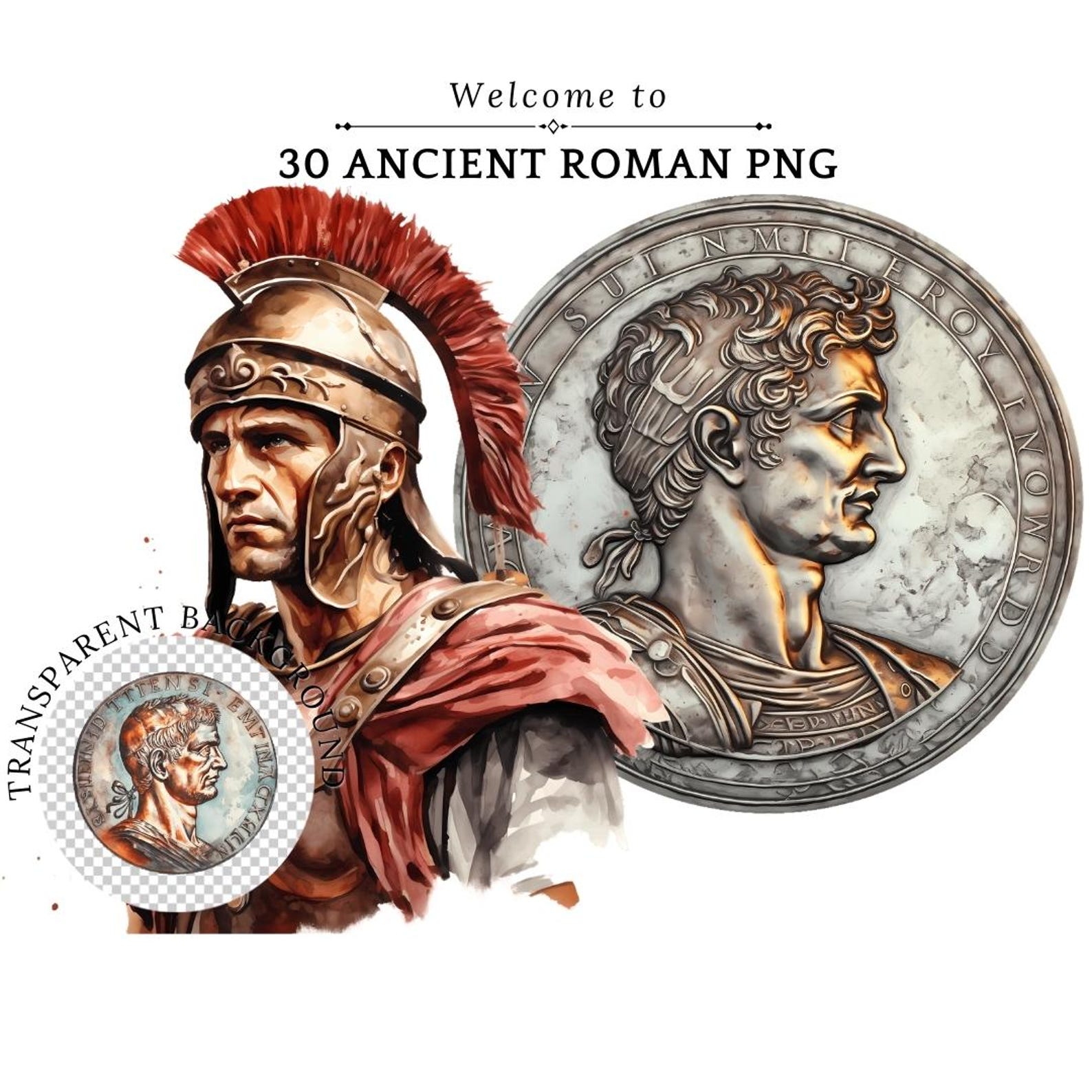 Roman Empire Clipart PNG, Digital Watercolor Illustration of Ancient ...