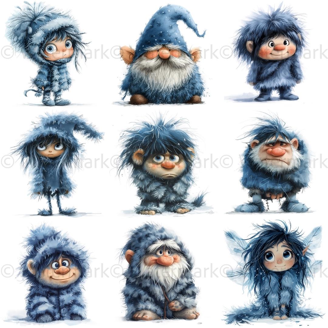 Winter Gnome Clipart PNG: Nordic Troll Illustration Transparent ...