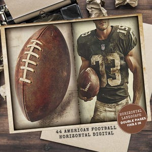 American Football Junk Journal Pages: Vintage Grunge Textures ...