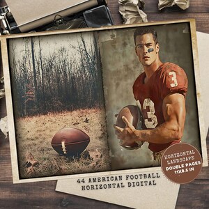 American Football Junk Journal Pages: Vintage Grunge Textures ...
