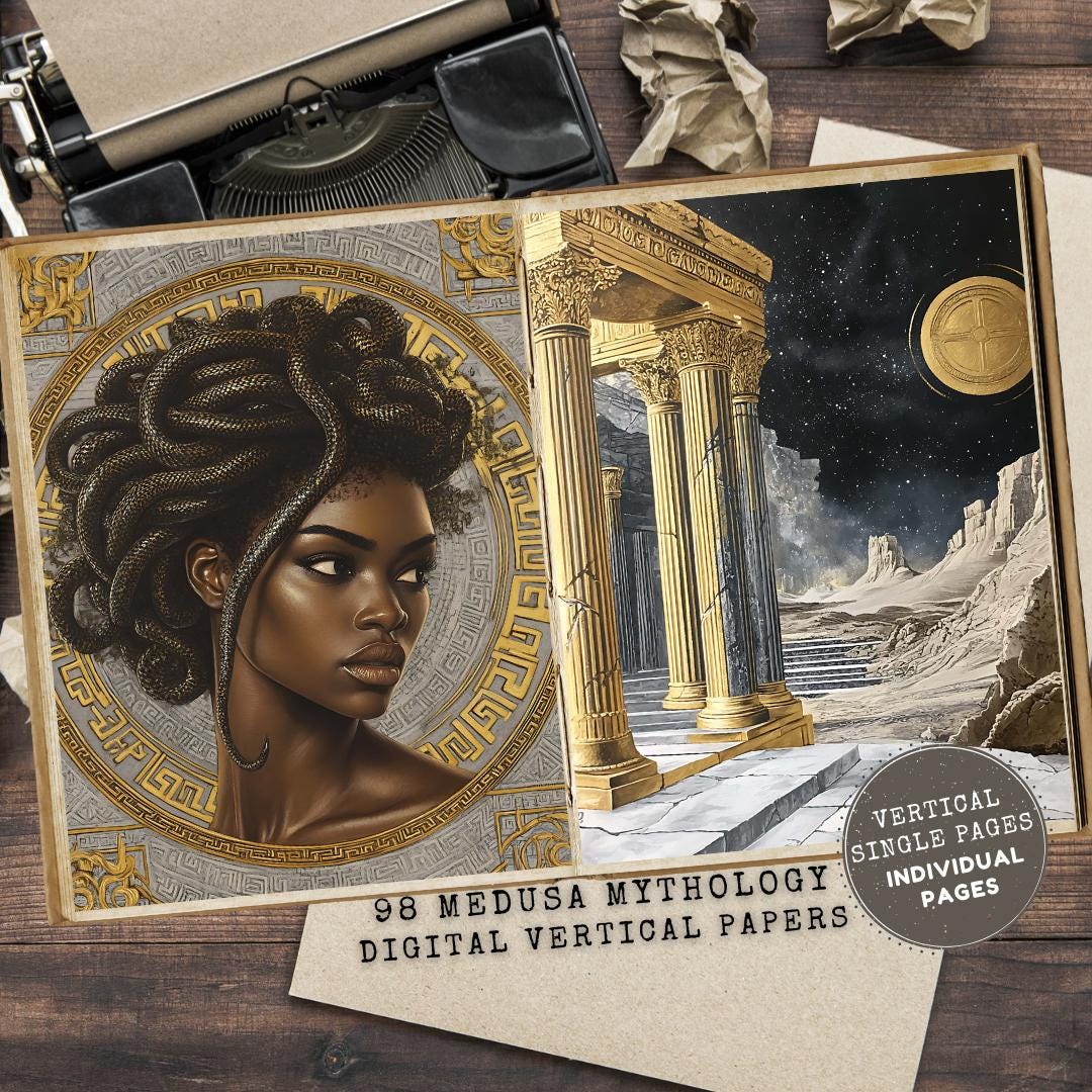 Medusa Junk Journal: African American Printable Pages (digital Download ...