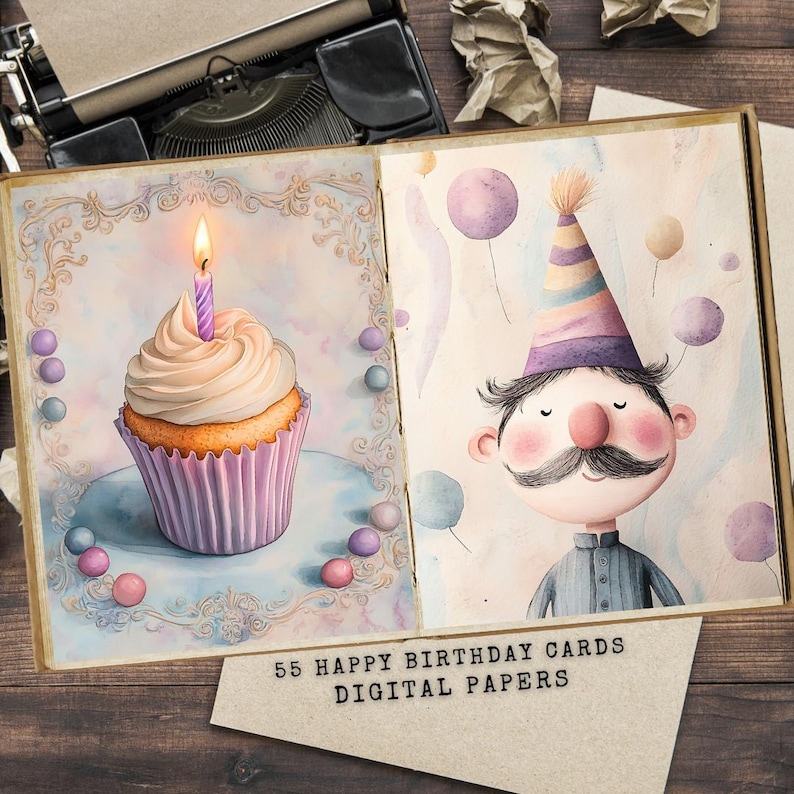 Birthday Junk Journal Kit Printable Pages Perfect for Scrapbooking and ...