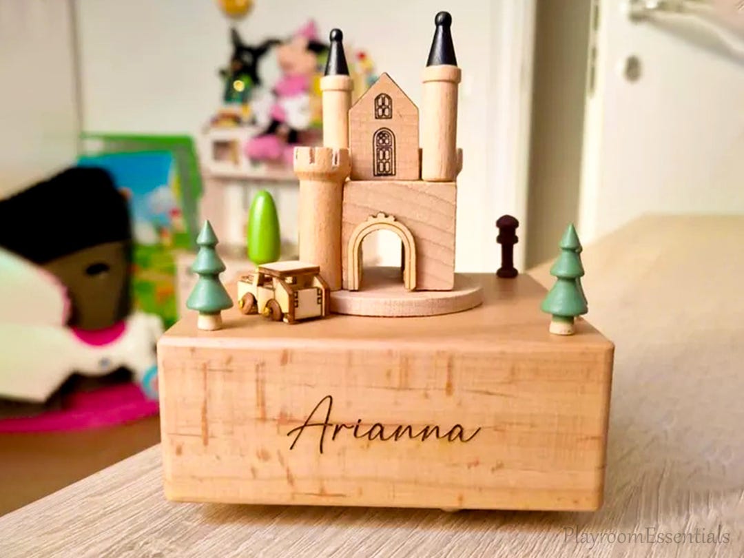 Custom Musical Carousel With Engraved Name, Personalized Heirloom Music ...