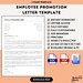 Employee Promotion Letter Template, Performance Pay Raise Letter, Job ...