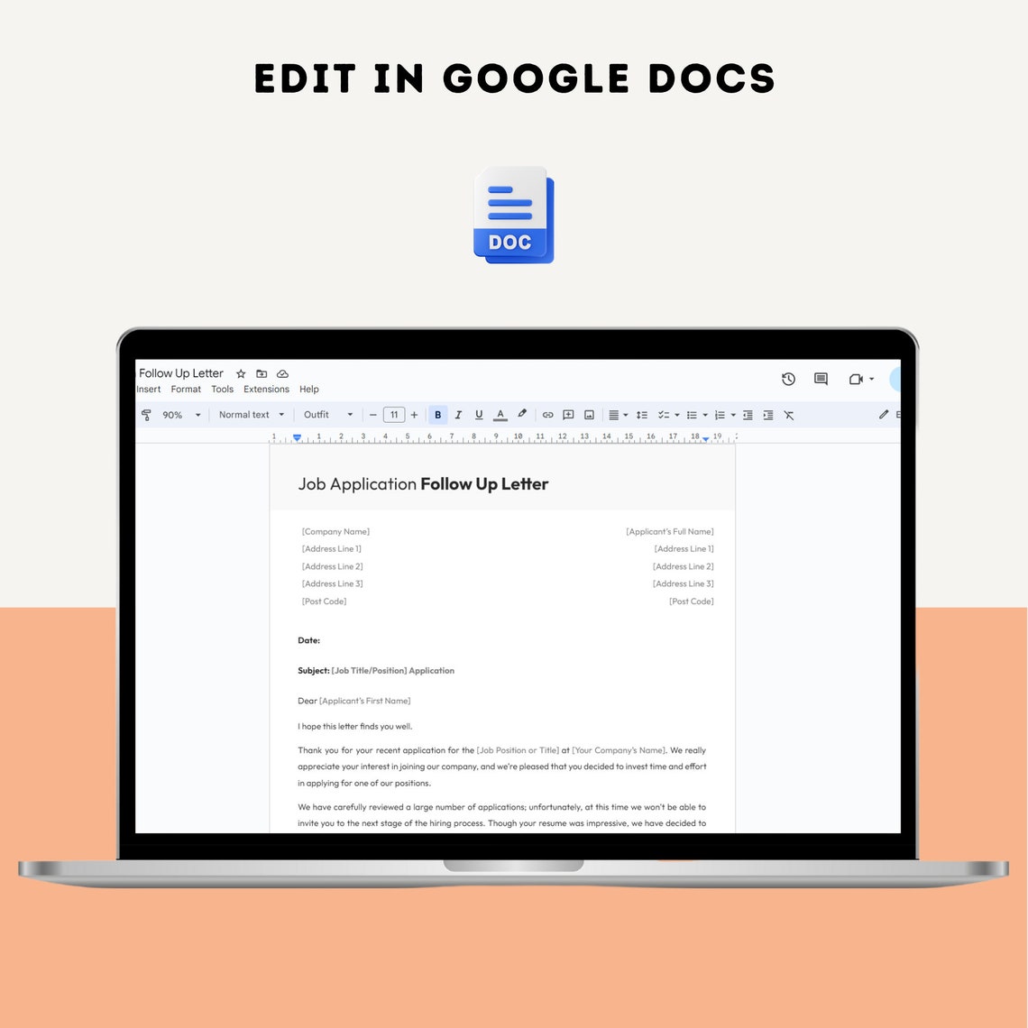 Job Application Follow-up Letter Template, Post Job Application Follow ...