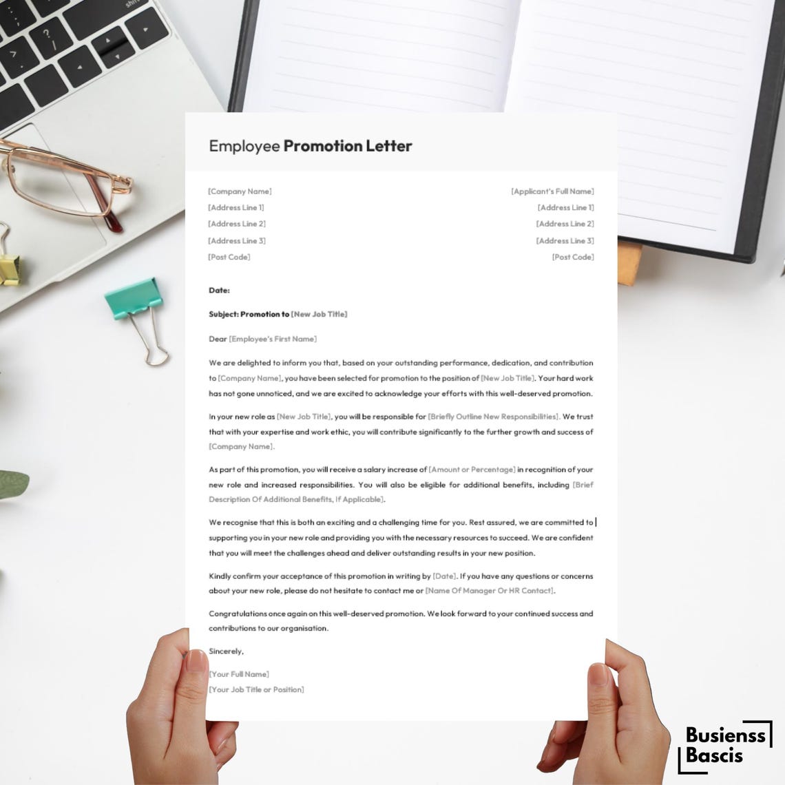 Employee Promotion Letter Template, Performance Pay Raise Letter, Job ...