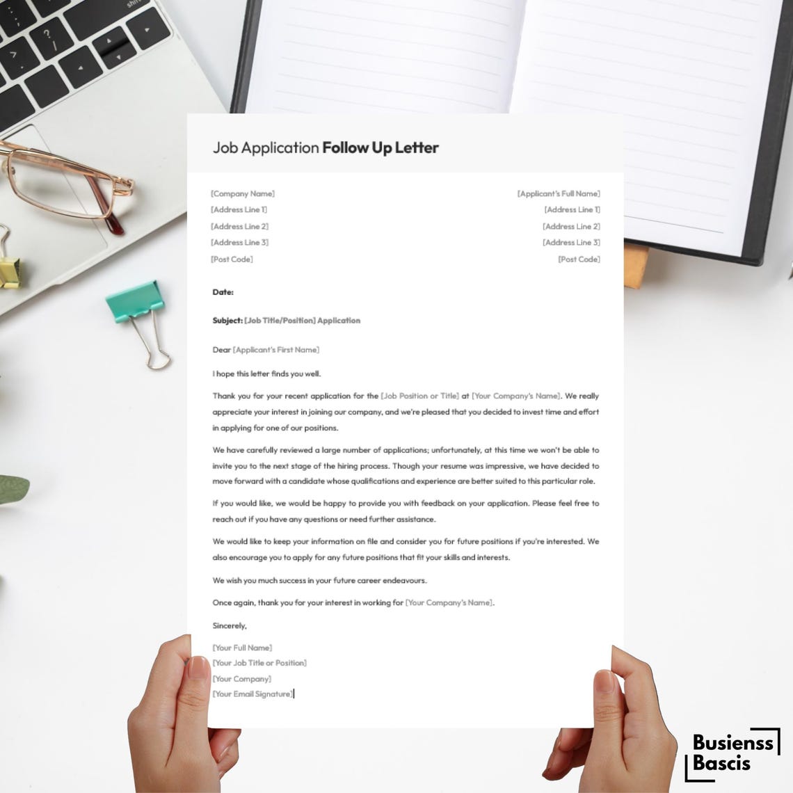 Job Application Follow-up Letter Template, Post Job Application Follow ...