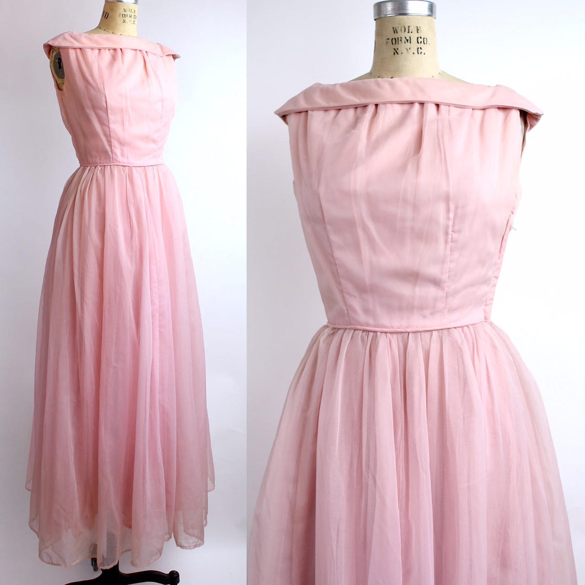 Pretty in Pink Party Dress Vintage 1950s Fit and Flare Dress | Etsy