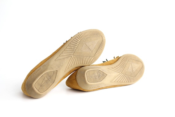 sz 8.5 Vintage 1980s Moccasin Inspired Lace Up Flat S… - Gem