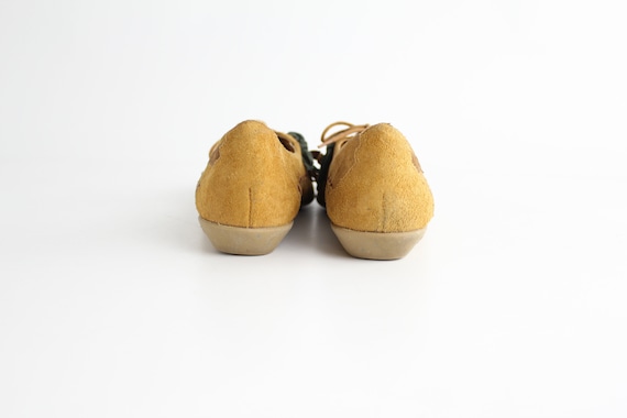 sz 8.5 Vintage 1980s Moccasin Inspired Lace Up Flat S… - Gem