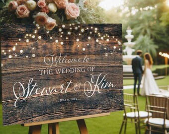 Rustic Wedding Table Plan Sign, Rustic Wedding Welcome Sign, Wedding ...