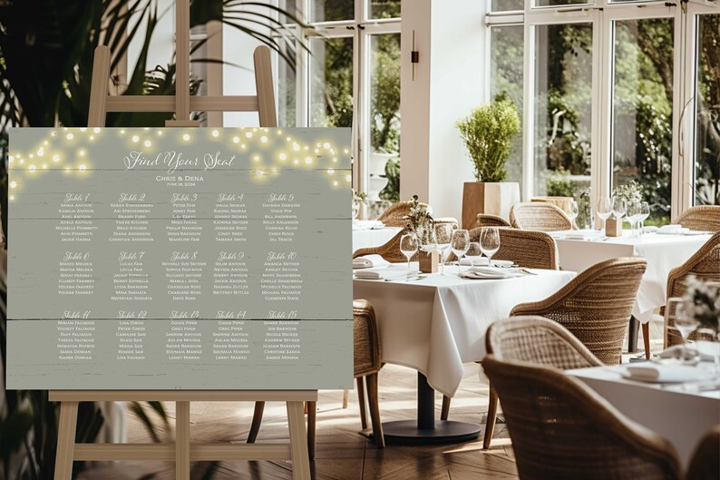 Rustic Wedding Table Plan Sign, Rustic Wedding Welcome Sign, Wedding ...