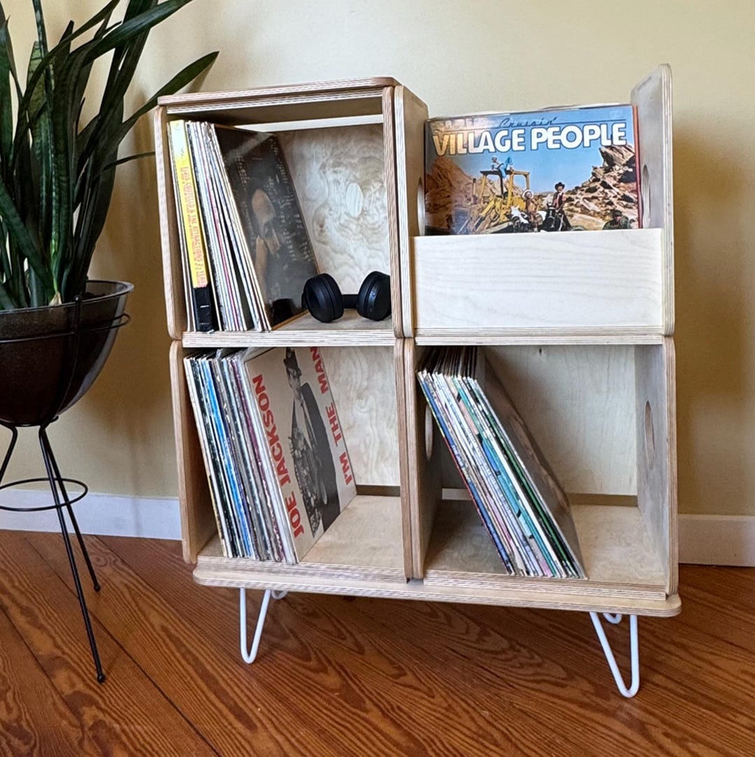 Vinyl Record Album LP Storage Cube Media Center - Etsy