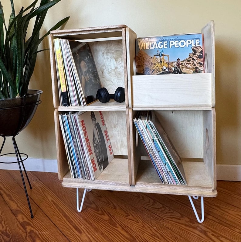 Vinyl Record Album LP Storage Cube Media Center - Etsy
