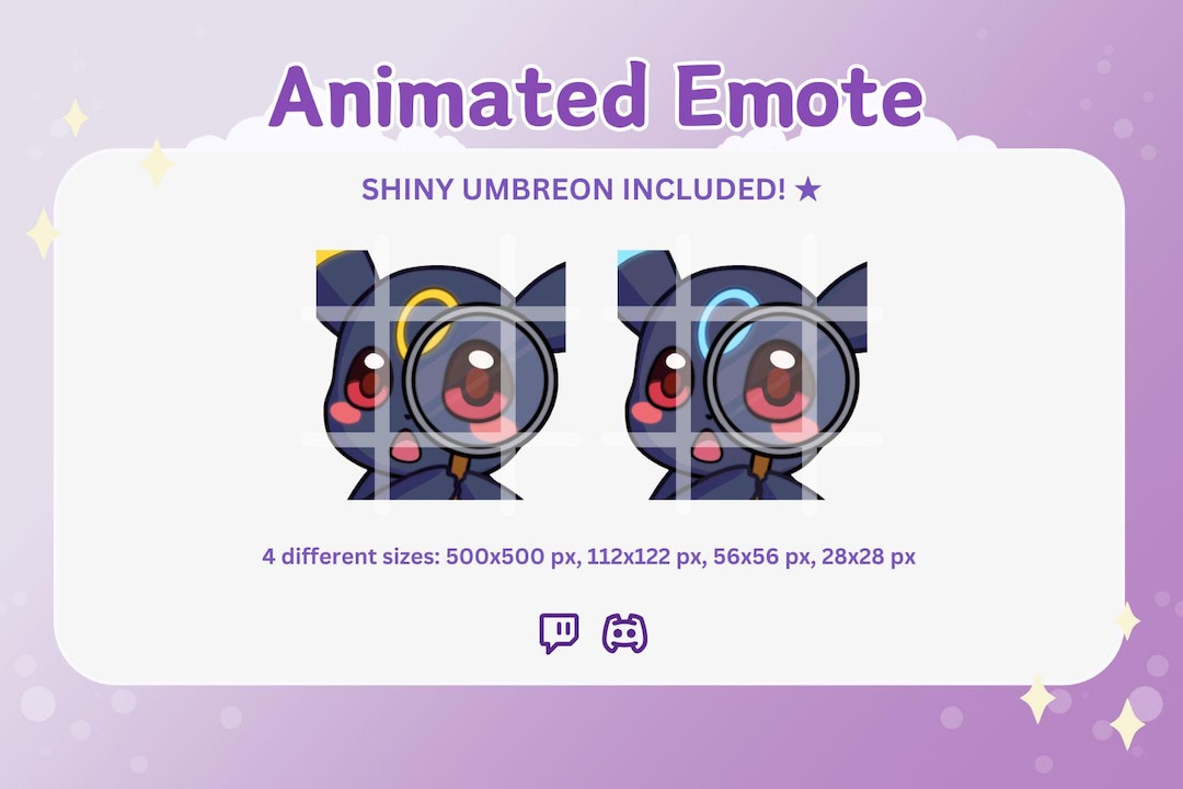 ANIMATED Sus Umbreon Emote - Animated Emote, Cute Emote, Twitch ...