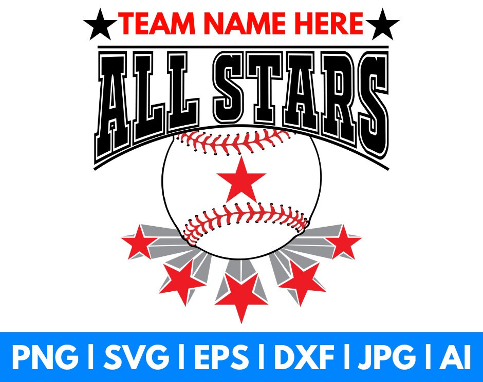 All Stars svg, Softball Svg, Baseball svg, template, emblem, softball ...