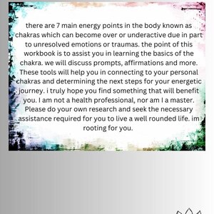 Root Chakra Work Book - Etsy