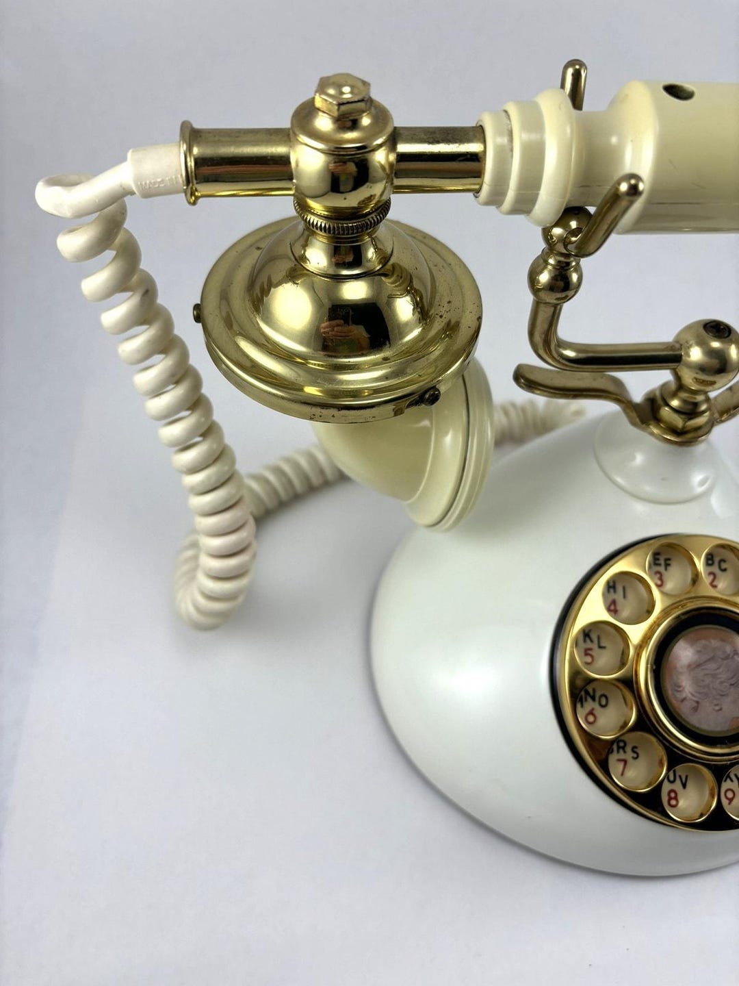 1970s Regal French Princess Rotary Phone Ivory/cream Gold/brass Cameo ...