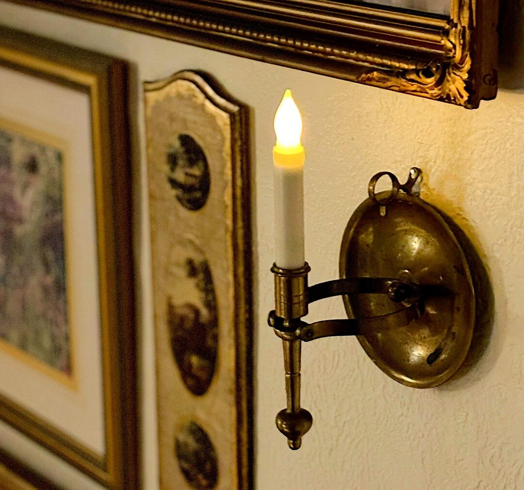 Vintage Brass Courting Candle Holder Tabletop & Wall Mount - Etsy