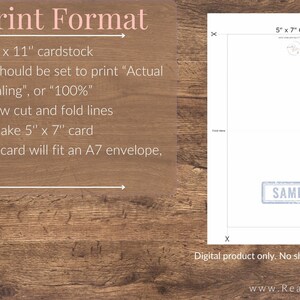 Watercolor Forest Blank Card Printable Card Instant Download PDF - Etsy