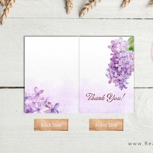 Beautiful Lilacs Greeting Card Printable Card Instant Download PDF - Etsy