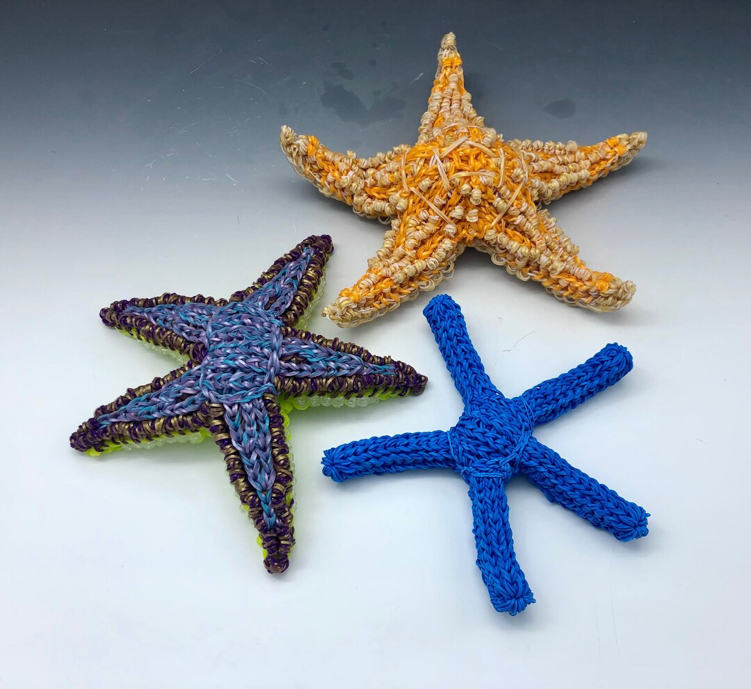 Blue Starfish Rainbow Loom Rubber Band Sculpture - Etsy
