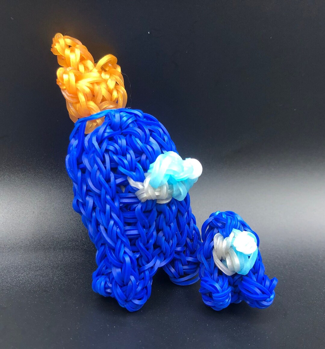 Blue Crewmate and Baby Among Us Rainbow Loom Rubber Band Sculpture - Etsy